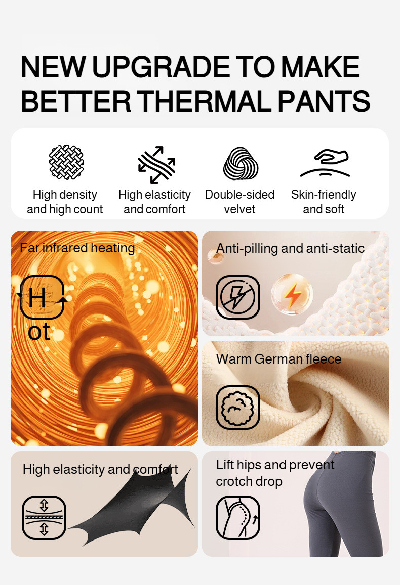 Women's thermal pants de velvet nonmarking fall pants | Shopee Malaysia