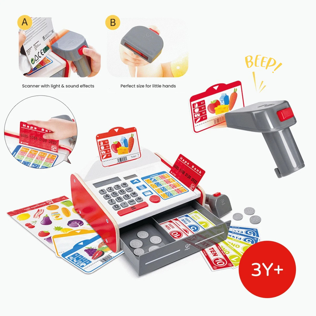 Hape 3184 Beep 'N' Buy Cash Register Pretend Play Suitable For Age 3 ...