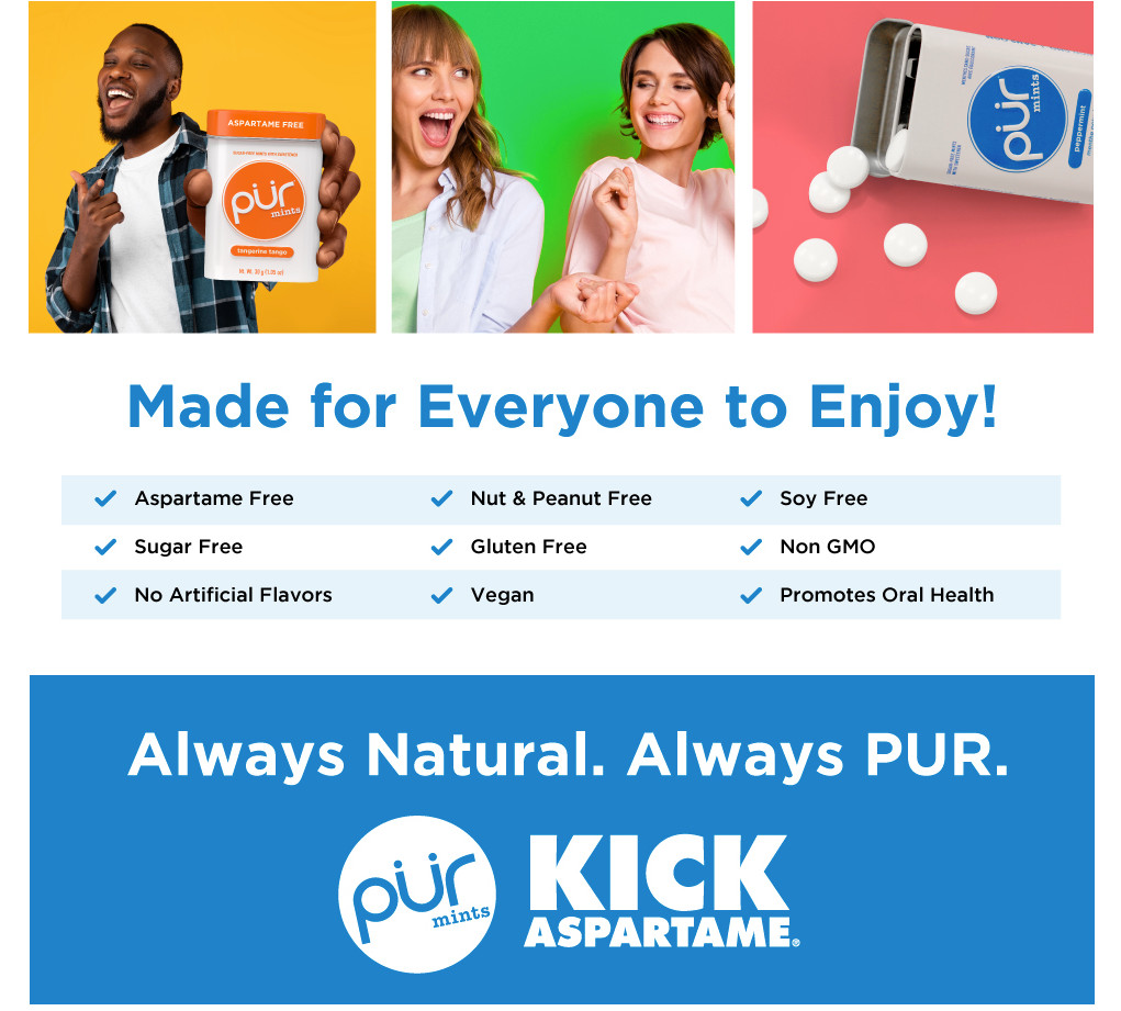 PUR Mints | Made with Xylitol | Sugar Free, Vegan, Gluten Free & Keto ...