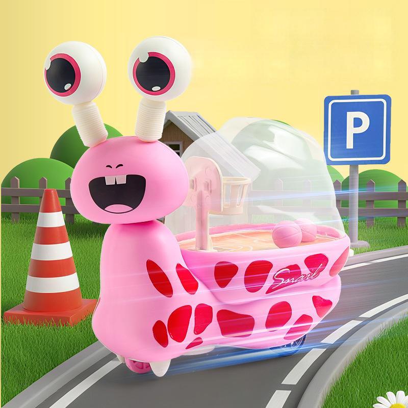 Kids Shooting Machine Inertial Driving Snail Toy 2-in-1 Basketball ...