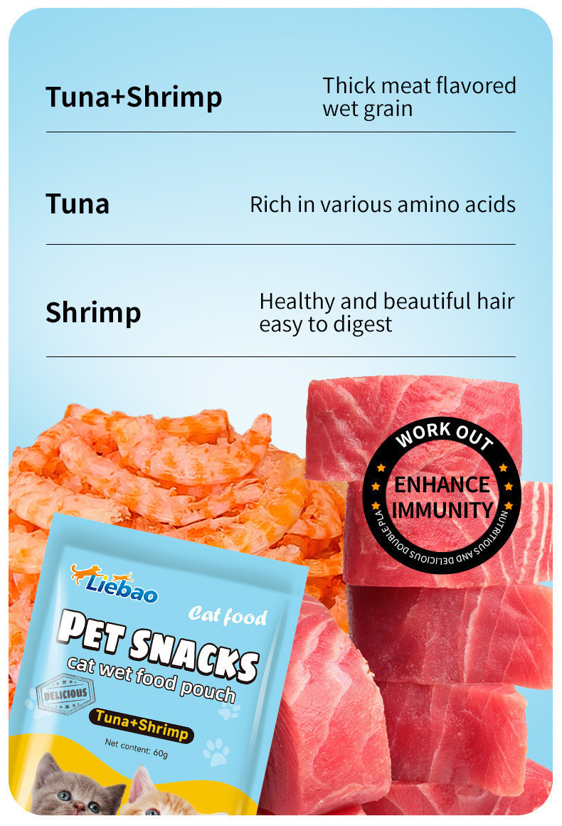 Cat Full Price Staple Food Cat Meal Packs Chicken Salmon High Protein ...