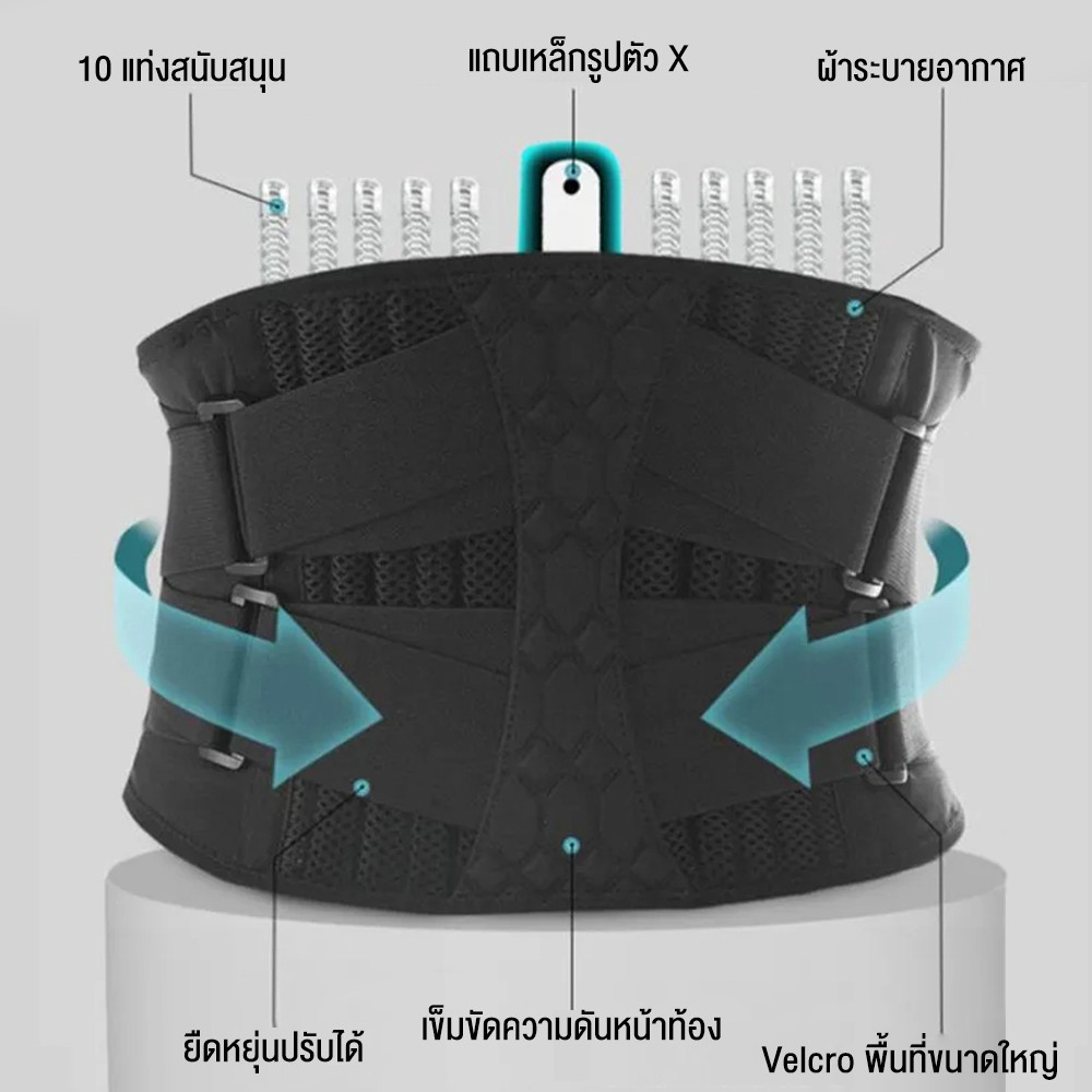 BACK SUPPORT Belt Block Waist Belly Band Reduction For Lifting Heavy ...