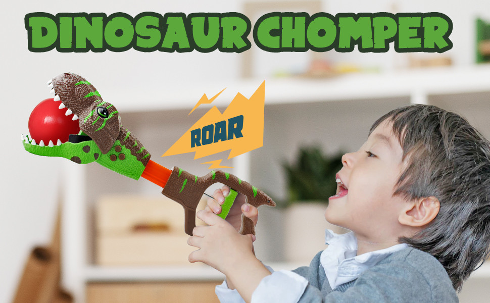 DINOBROS Dinosaur Chomper Toys for Kids with 3 Roar Sounds and Light ...