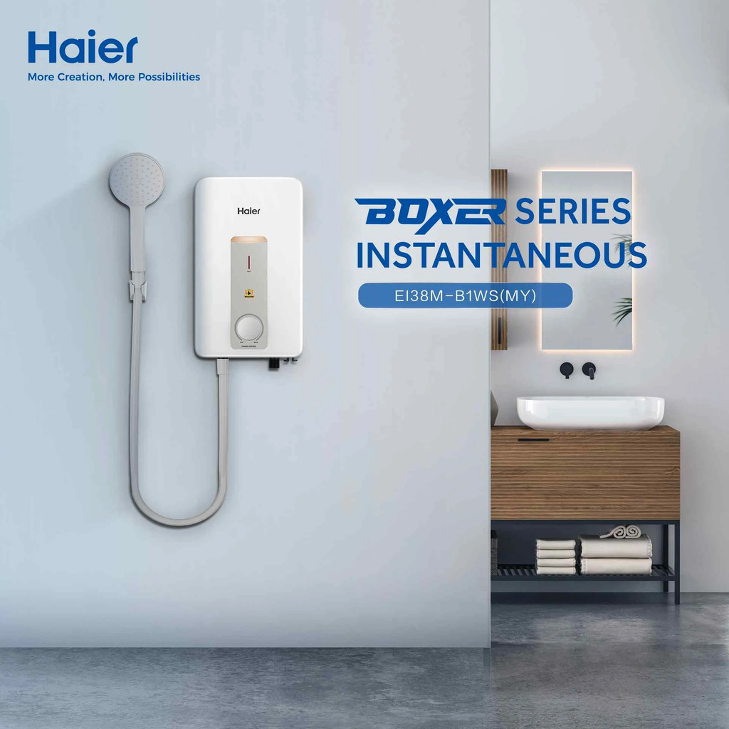 Haier Non Pump Inverter Water Heater 3.8KW / Shockproof / Bubble ...