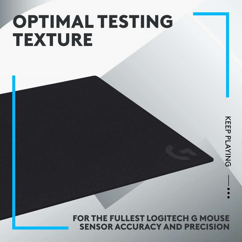 Logitech G640 Large Cloth Gaming Mousepad, Moderate Resistance, Rubber ...