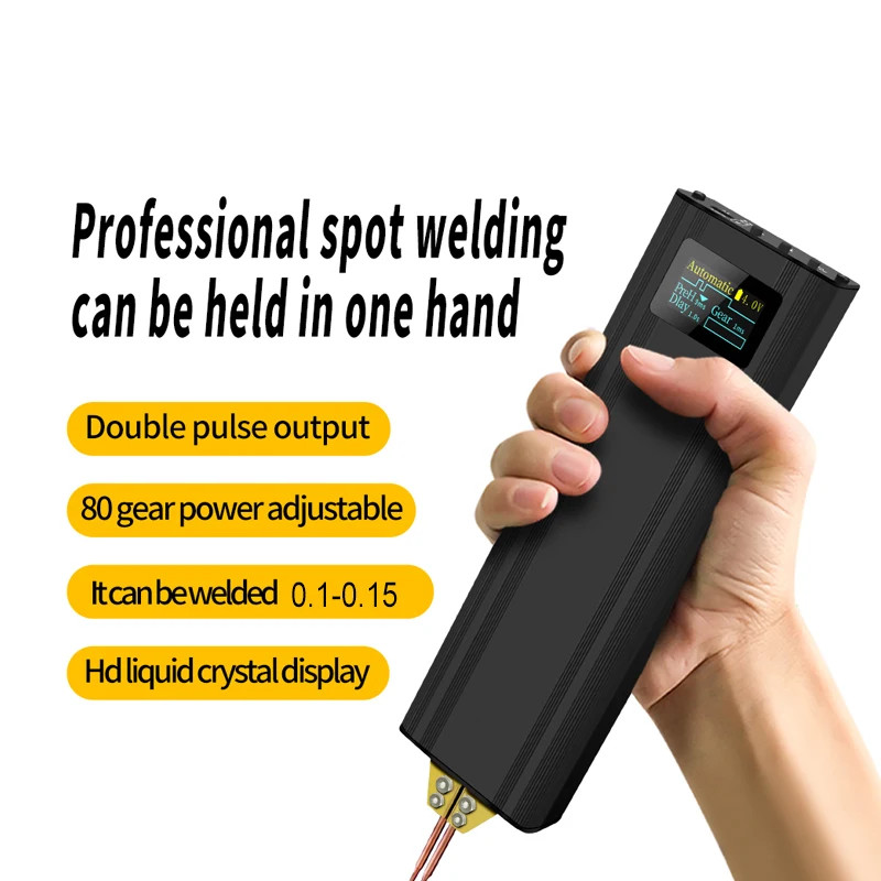 80 Gears Spot Welder Adjustable Portable Handheld Digital Display Mini ...