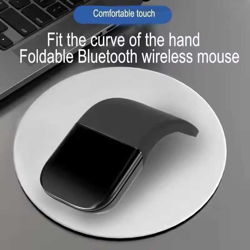 New Foldable Silent Bluetooth Mouse Wireless Arc Touch Roller Mice ...