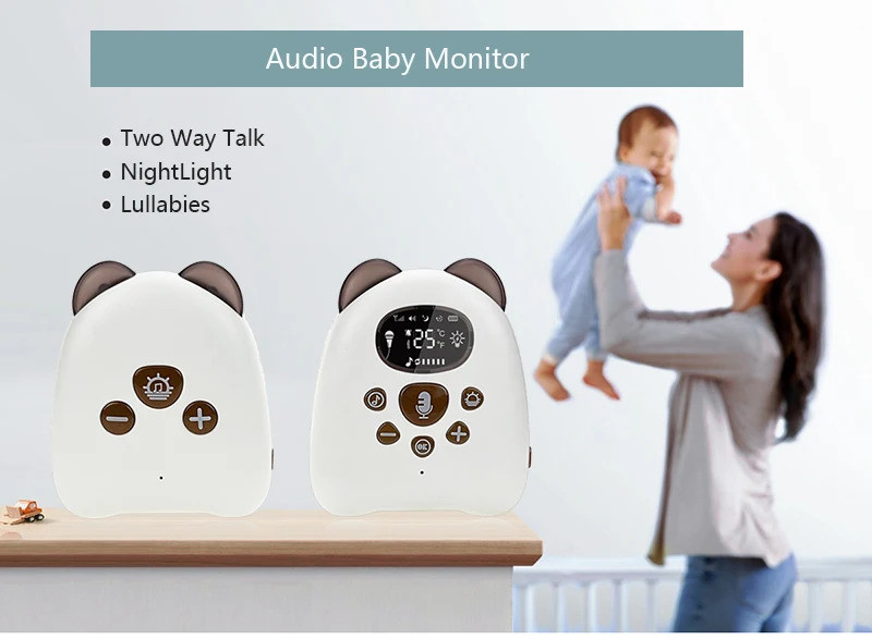 Wireless Audio baby monitor, baby voice monitor with screen,intercom ...
