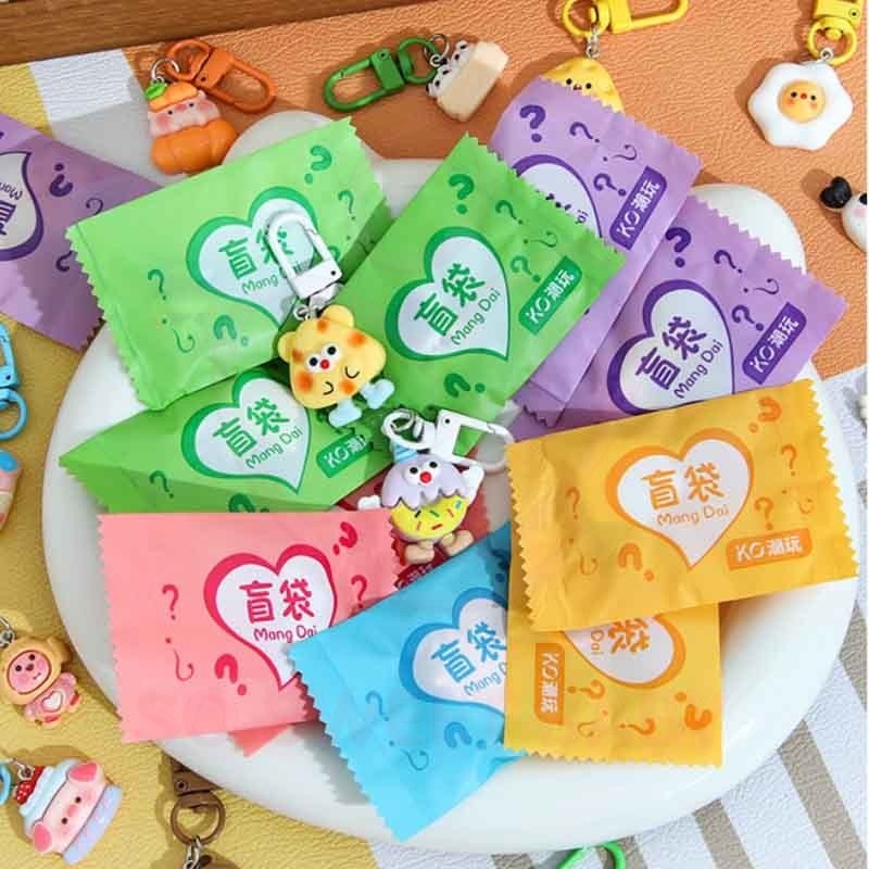 30pcs Keychain Blind Bag Blind Box Mystery Bag Cute Resin Keychain ...