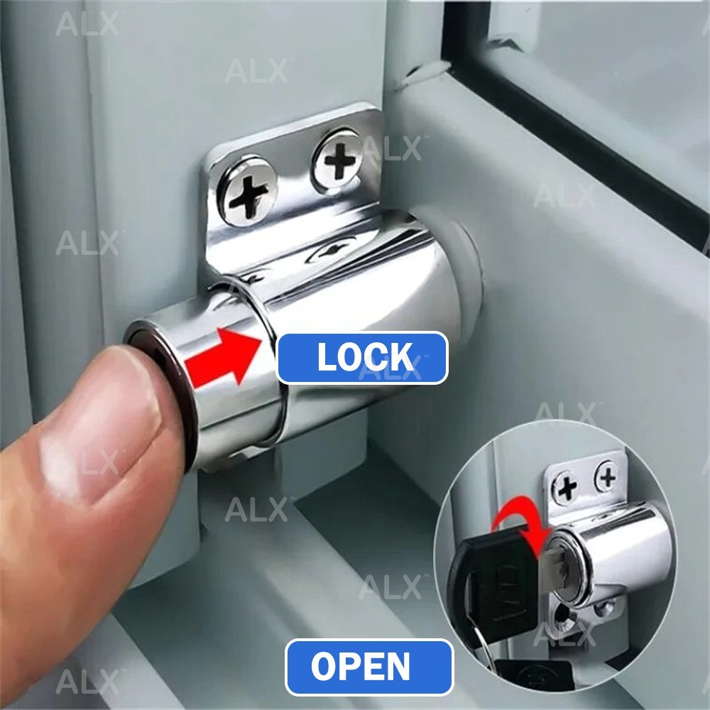ALX Stainless Steel Sliding Window Lock Anti-Theft Child Window Kid ...