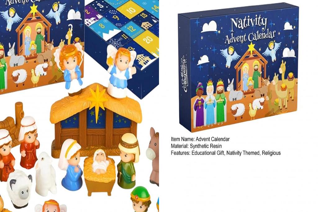 Baby Jesus Advent Calendar Religious Christmas Countdown Calendar for ...