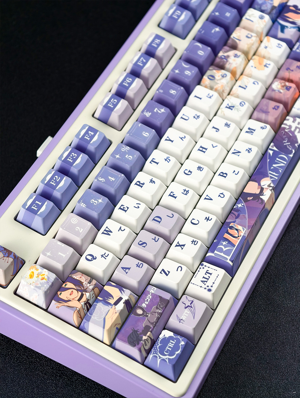 Reze Keycaps MOA/Cherry Profile 130 Keys PBT Dye Sublimation Aula F75 ...