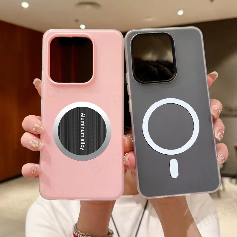 Luxury Candy Color 2 IN 1 Magnetic Clear Matte Case Cover For Huawei ...