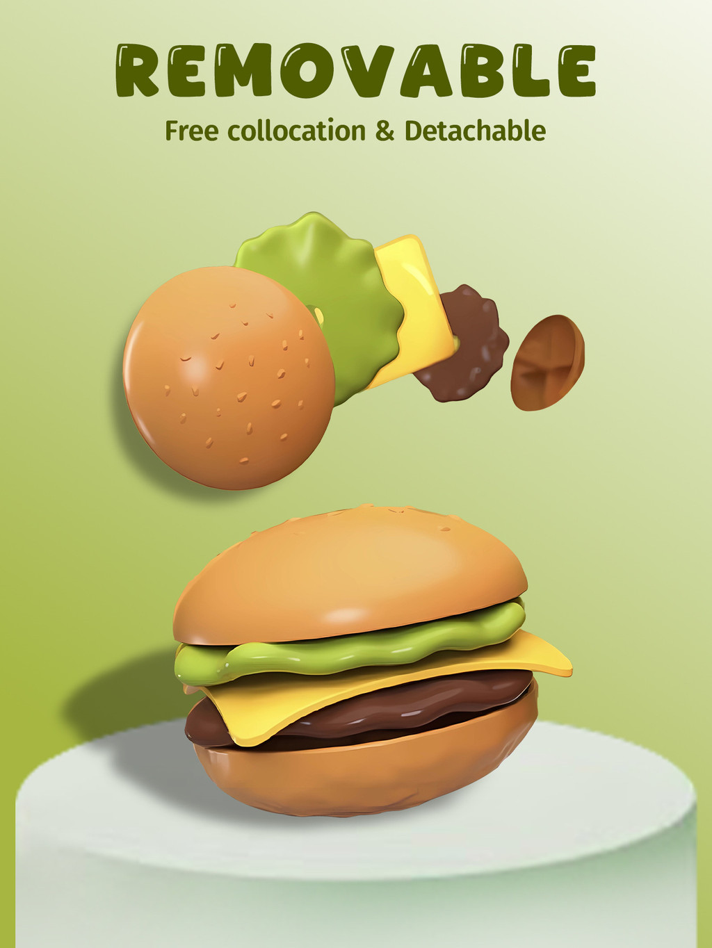 Children's Pretend Play Toy Simulation Hamburger Fast Food BBQ Table ...