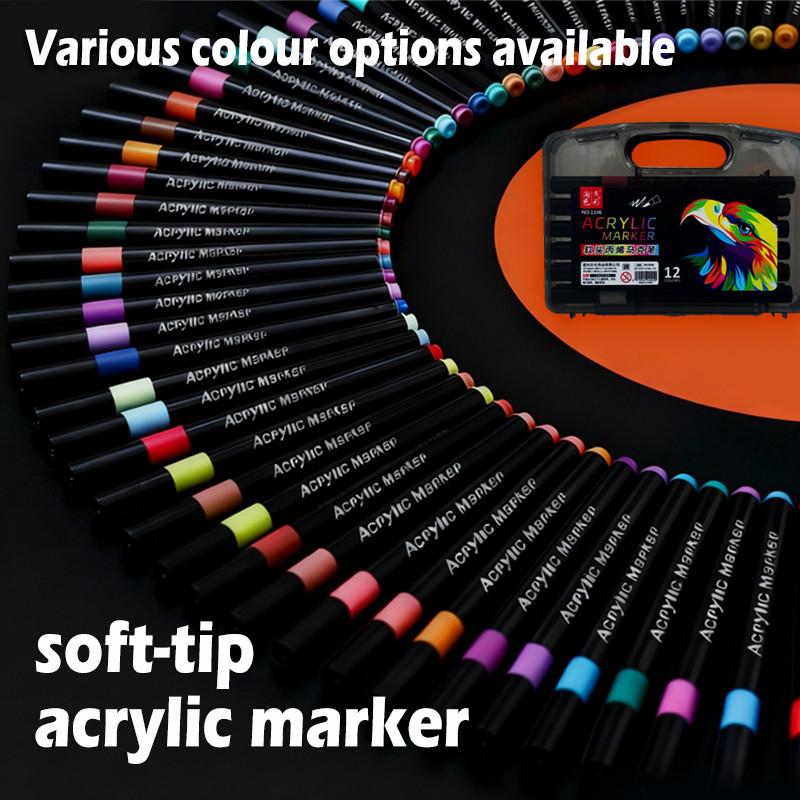 Acrylic Paint Markers Pen Waterproof Permanent For Rock Glass Wood ...