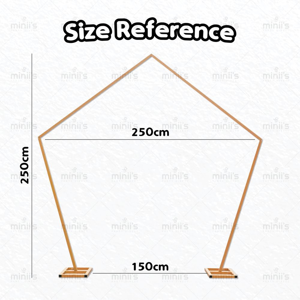 Miniis Geometric Pentagon Metal Arch Backdrop Stand Party Wedding ...