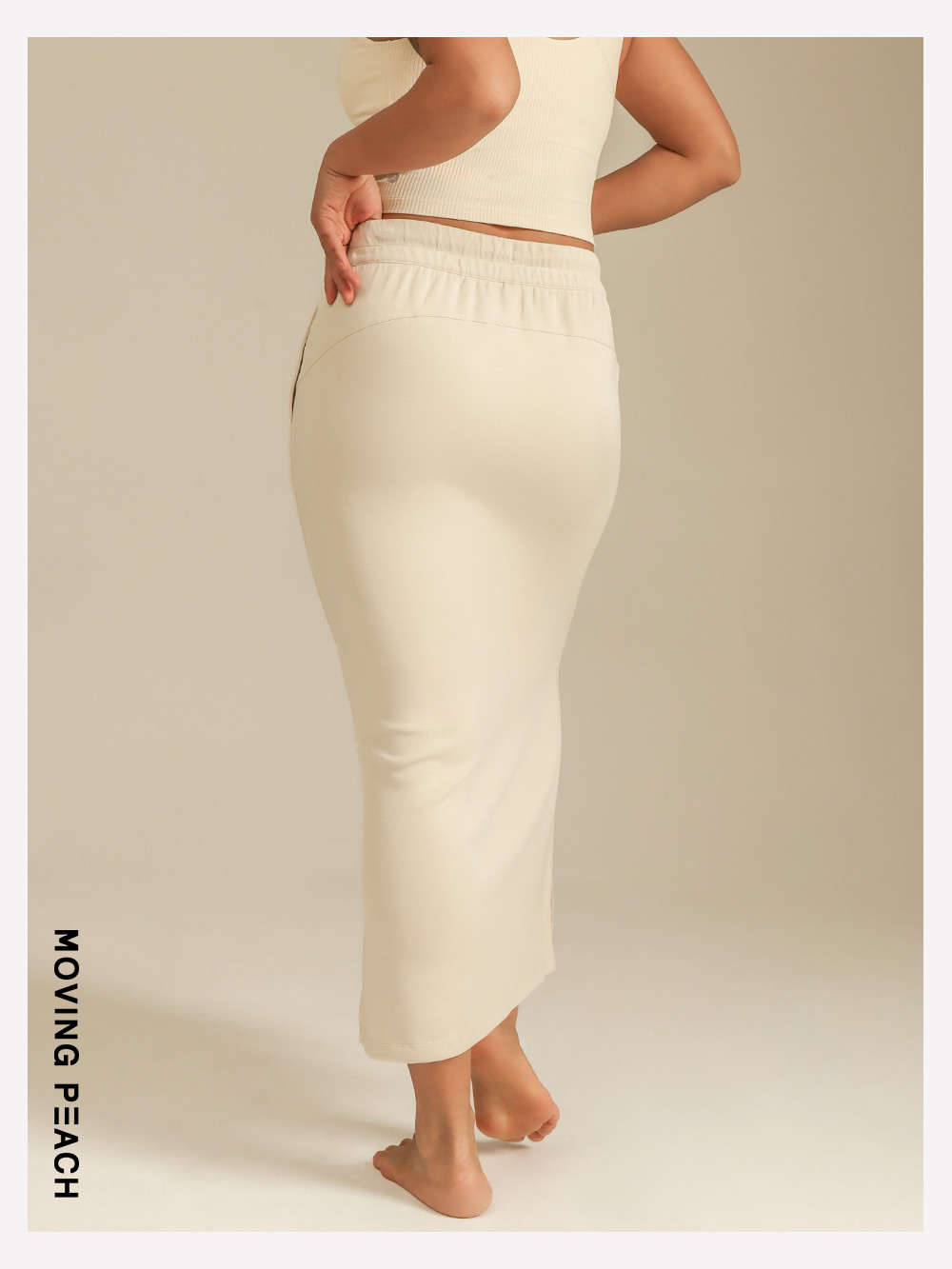 MOVING PEACH Yoga Maxi Skirt for Women Comfort Adjustable waist string ...