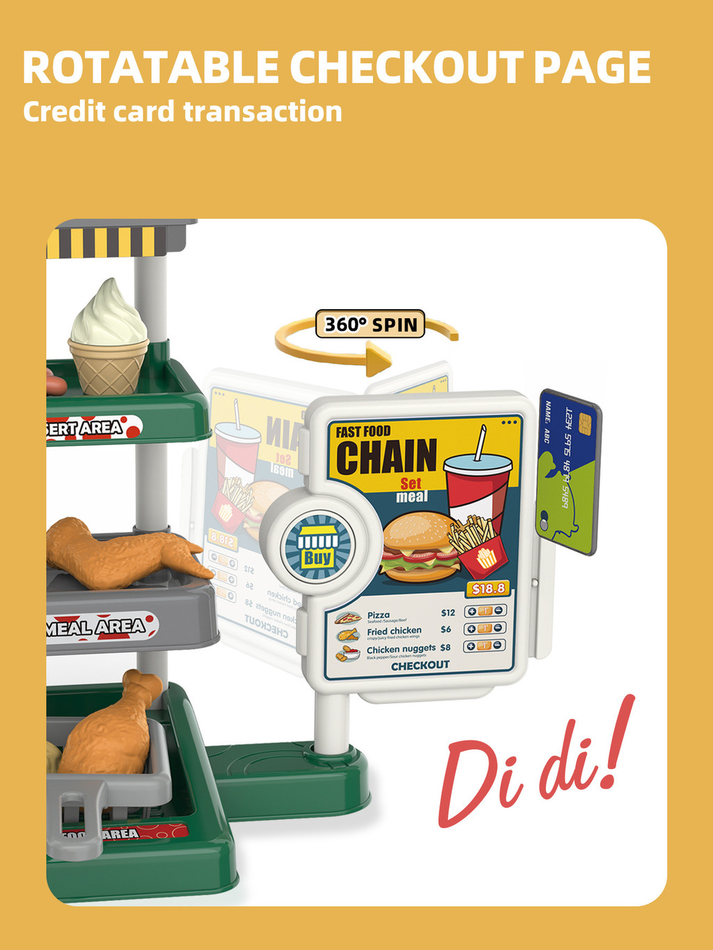 Children's Pretend Play Toy Simulation Hamburger Fast Food BBQ Table ...