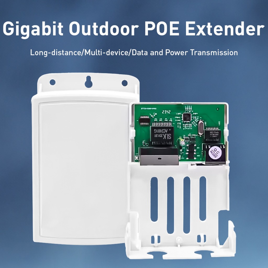 ZoeRax RJ45 Gigabit PoE Extender 1 In 2 Out – Outdoor Waterproof ...