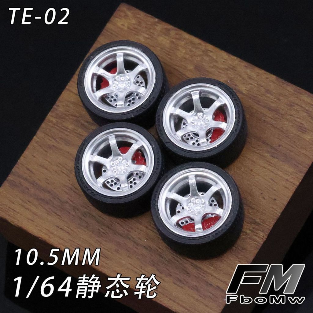 FboMw-FM 1/64 TE-02 10.5mm Static Wheel Resin Material Modified Wheel ...