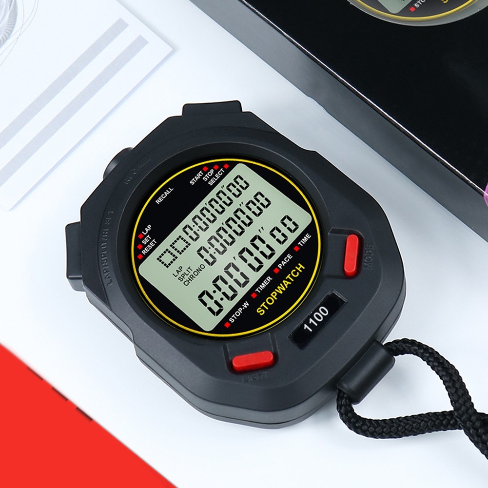 [my] Stopwatch Timer Lap Split Digital Alarm Large Display 3-Way 10/30 ...