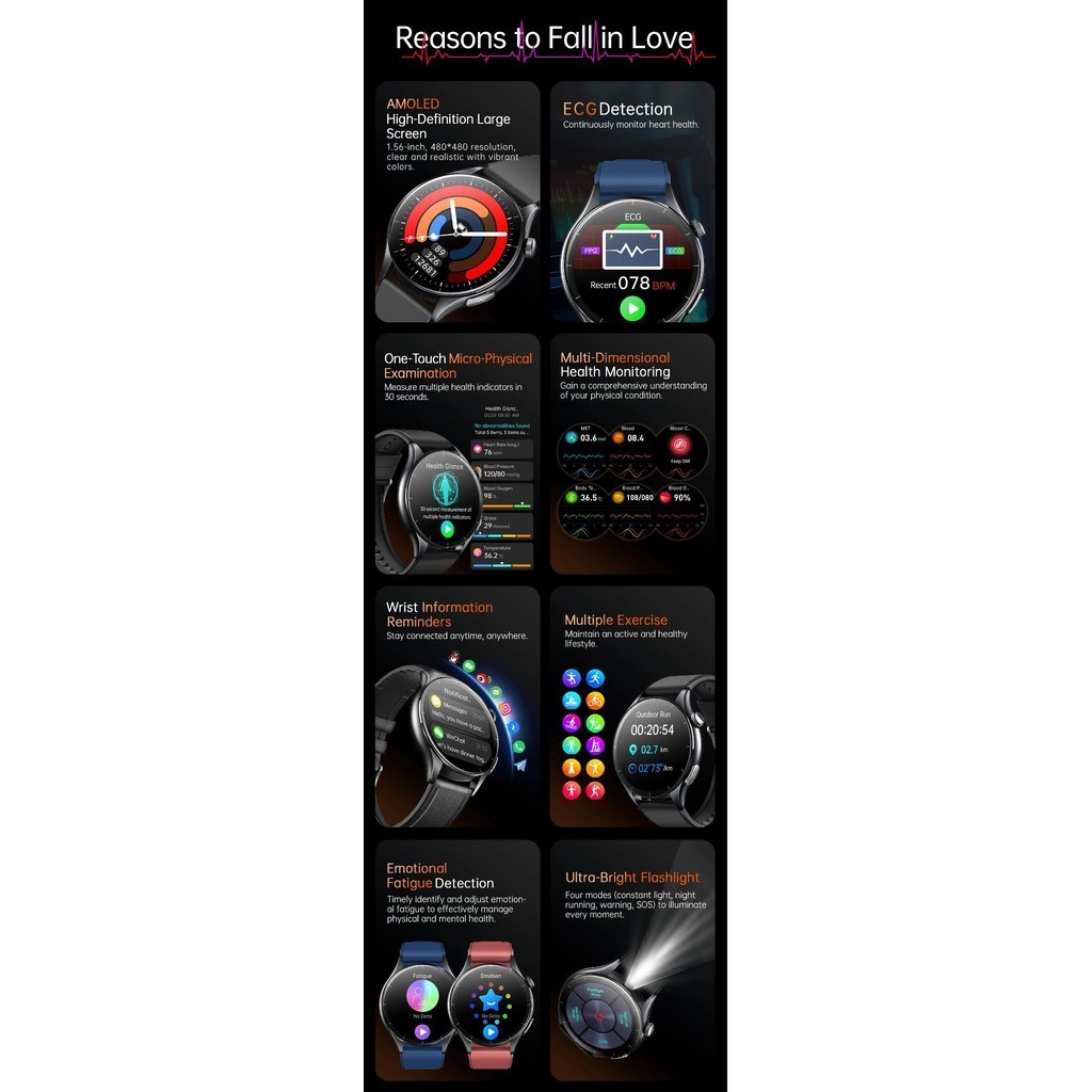 2026 New For Xiaomi NFC+ECG+PPG Health Original Smart Watch Man Woman ...