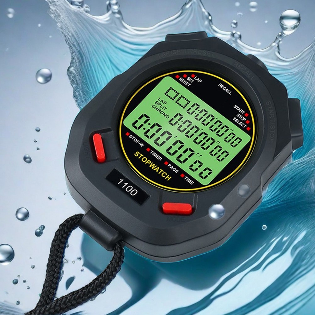 [my] Stopwatch Timer Lap Split Digital Alarm Large Display 3-Way 10/30 ...