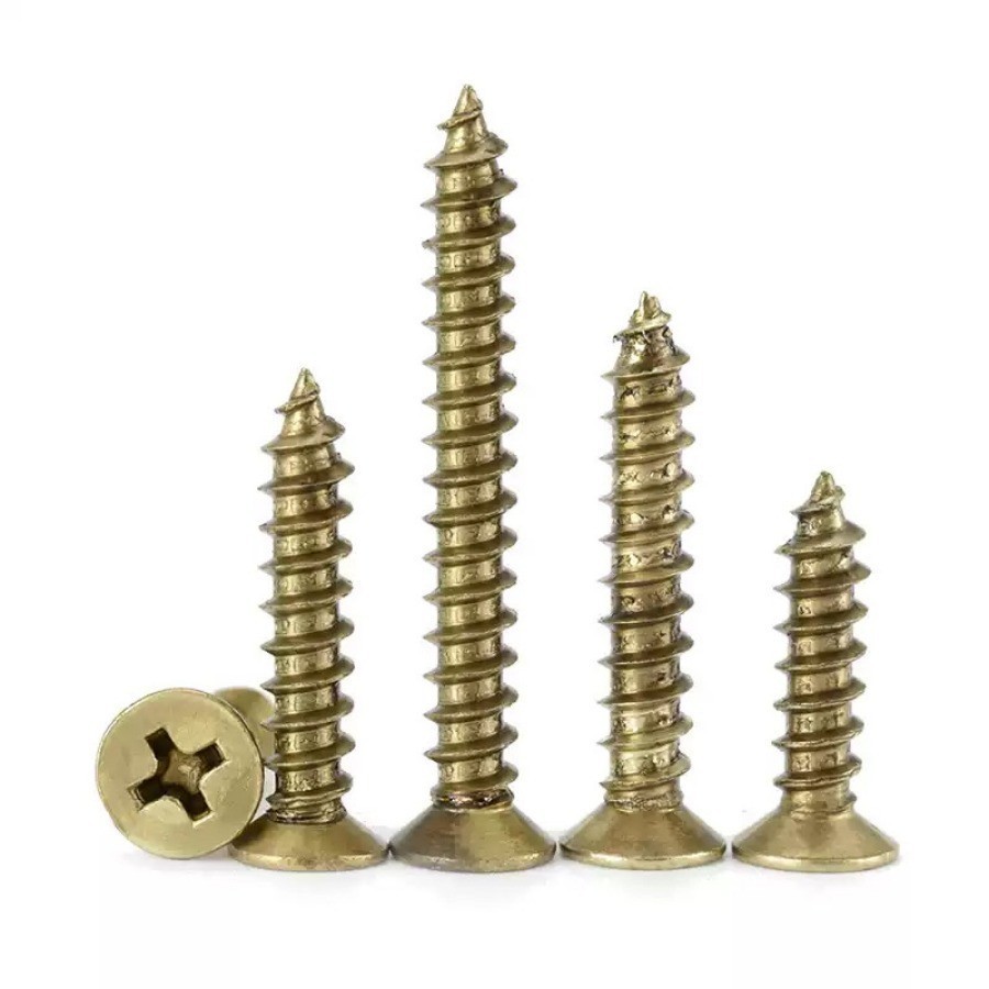 Phillips Countersunk Self-Tapping Screw H68 Brass All Copper Flat Head ...