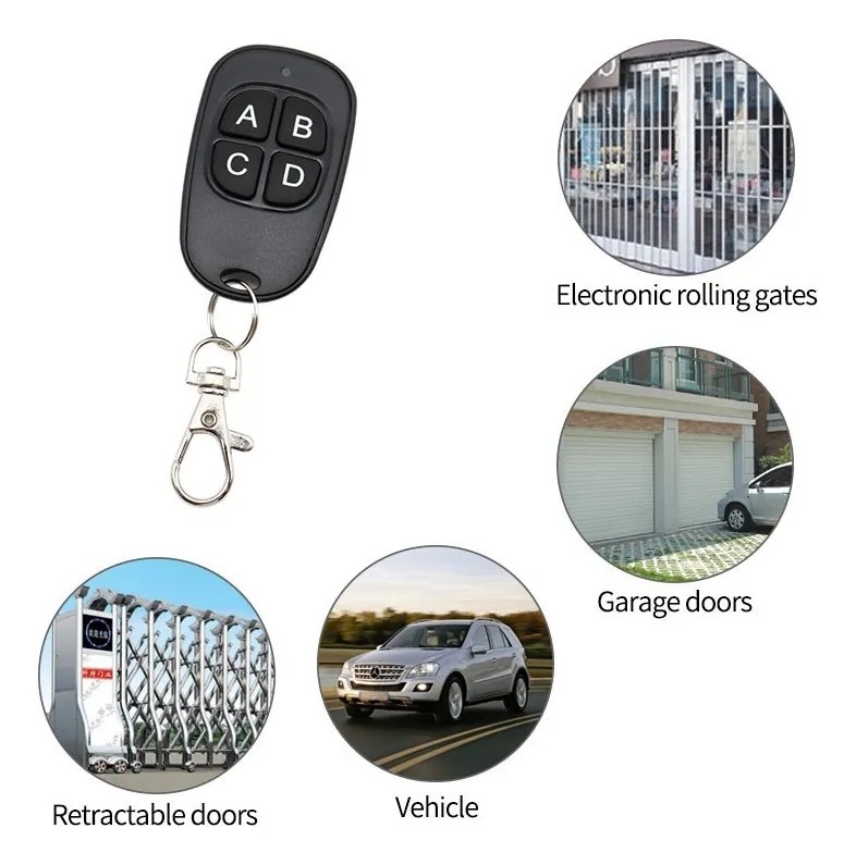 433MHz 5326 Automatic Gate Controller 4 Channel Door Remote Control ...