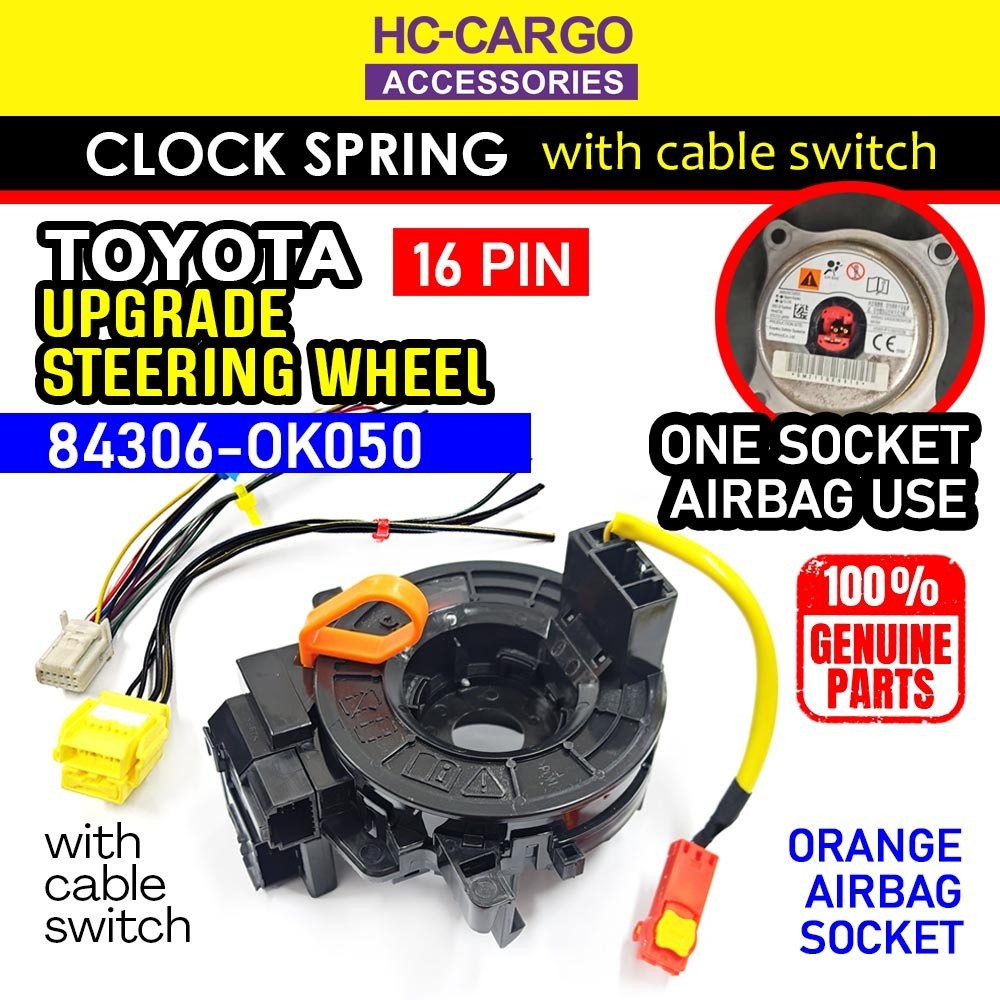 Toyota Upgrade clock spring (spiral cable) with part number 84306-0K050 ...