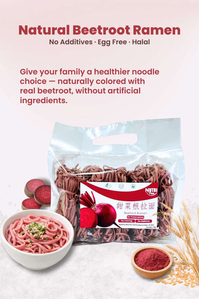 Nutri Pure Beetroot Ramen 320g (8pcs) | Natural Vegetable Noodles | No ...