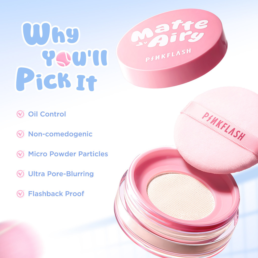 [ROREC] PINKFLASH PF-F30 Airy Matte Loose Powder Lightweight Oil ...
