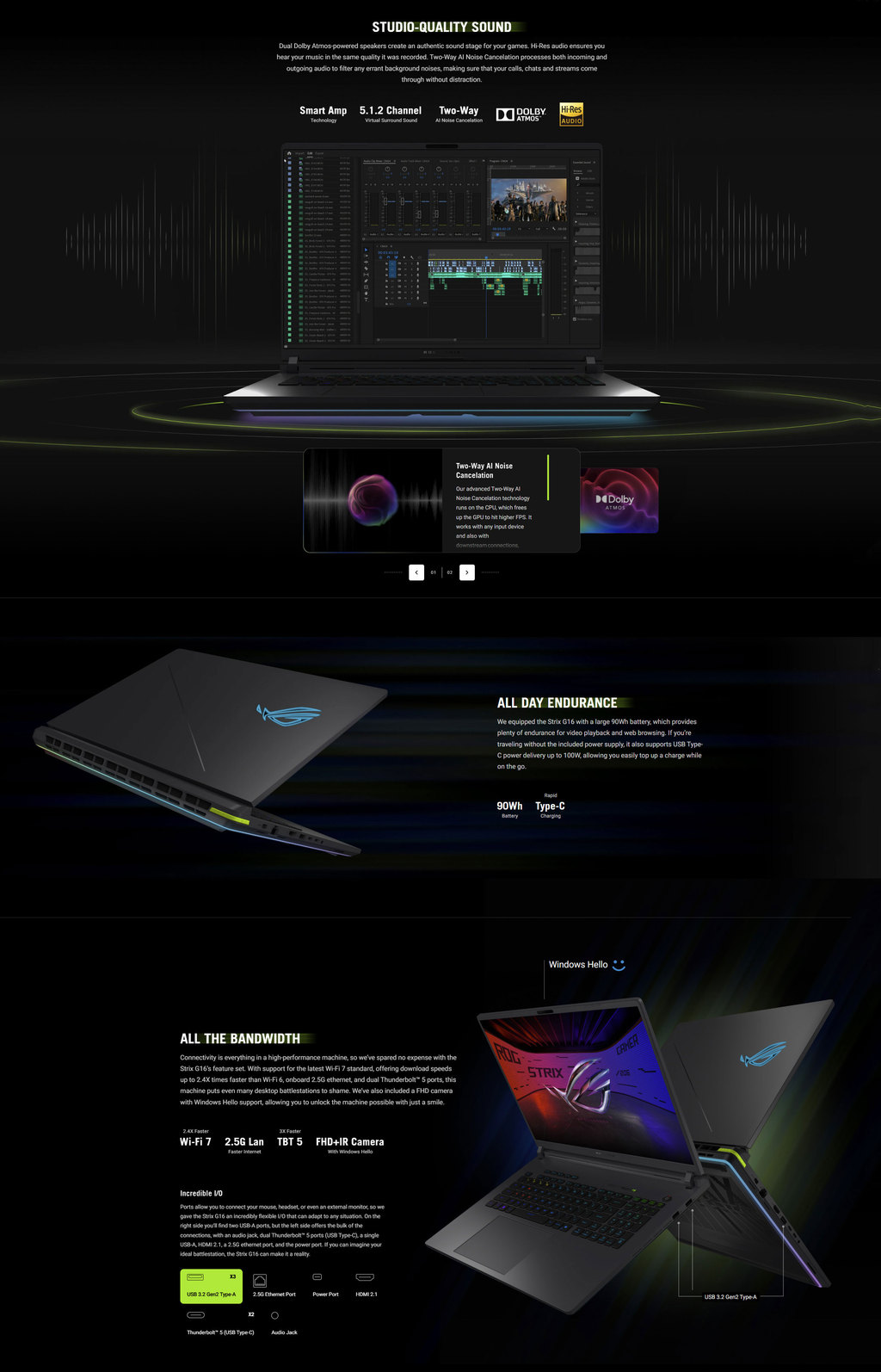 ASUS ROG Strix G16 G615J-HN3046W (Intel Core i5-13450HX /16GB-32GB RAM ...