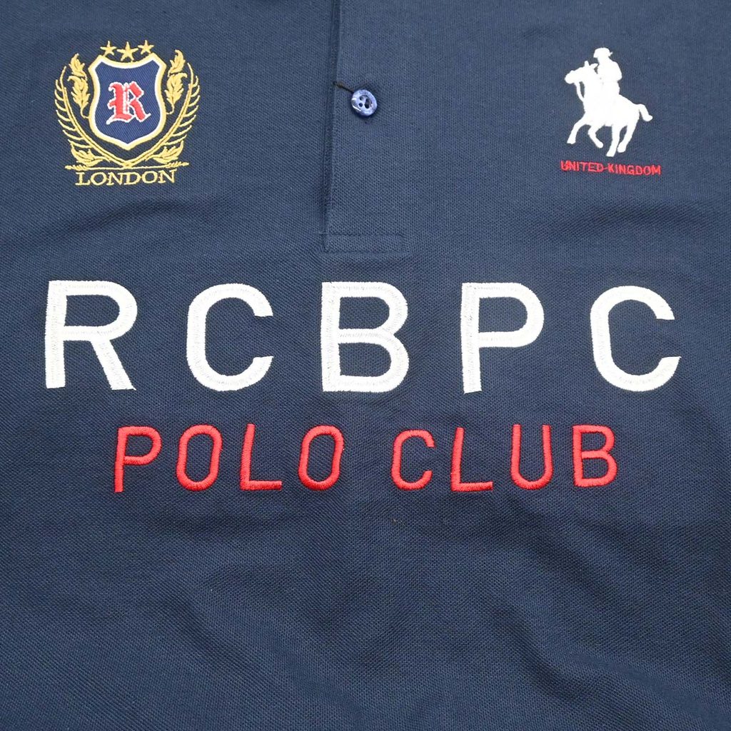 RCBPC Men Embroidery Polo Shirt Short Sleeve PMTS20237-70 - Dark Blue ...