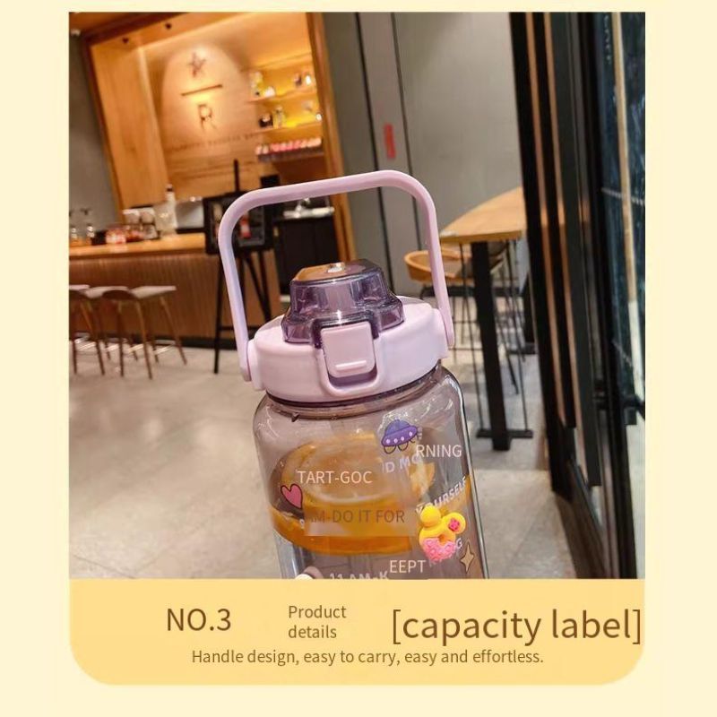2L Water Bottle with Time Marker | Botol Air 2L dengan Penanda Masa ...
