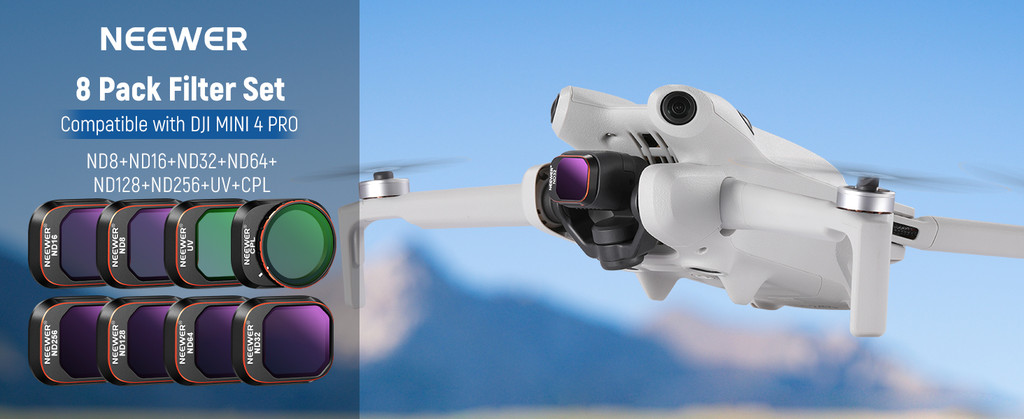 NEEWER 8-Pack Drone Filter Set – Compatible with DJI Mini 4 Pro ...