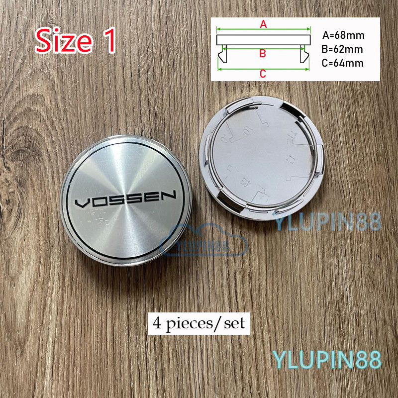 4pcs 68mm Vossen Auto Wheel Center Hub Caps Cover Vossen Logo Sport ...
