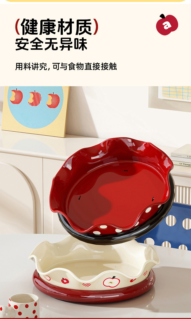 High-value Rotating Fruit Plate Drainable Large-capacity Household ...