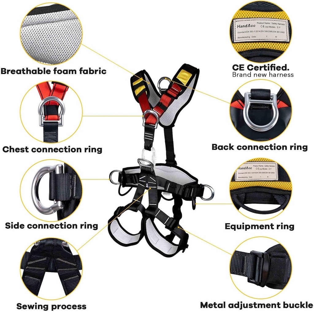 Safety Belt Full Body Harness High Quality Outdoor Climbing Full-body ...