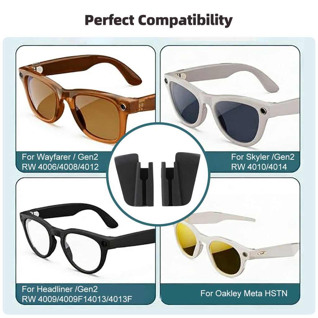 HdoorLink Silicone Light Blocking Plate For Ray-Ban Meta Way-farer ...