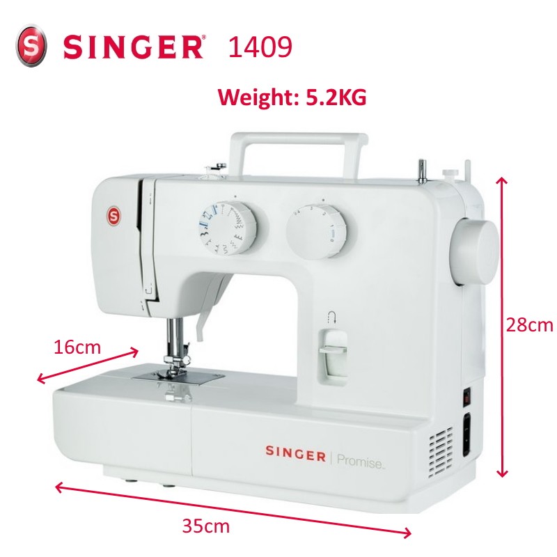 Singer 1409 PROMISE Sewing Machine with Ext Table Free Gift Mesin Jahit ...