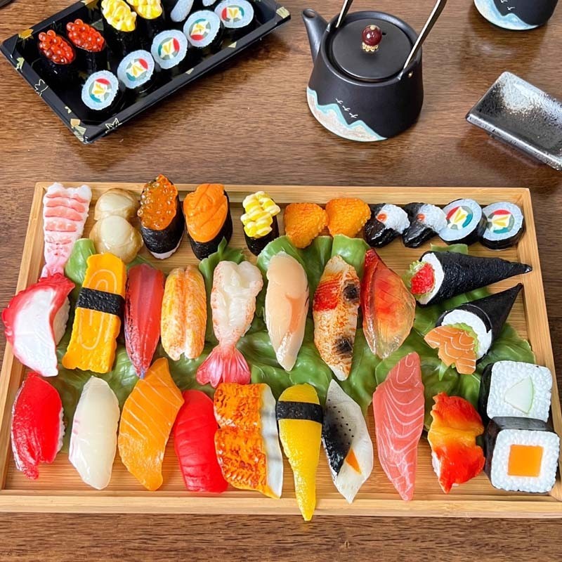 【69 Styles】Artificial Sushi Models Fake Salmon Rice Roll Food ...