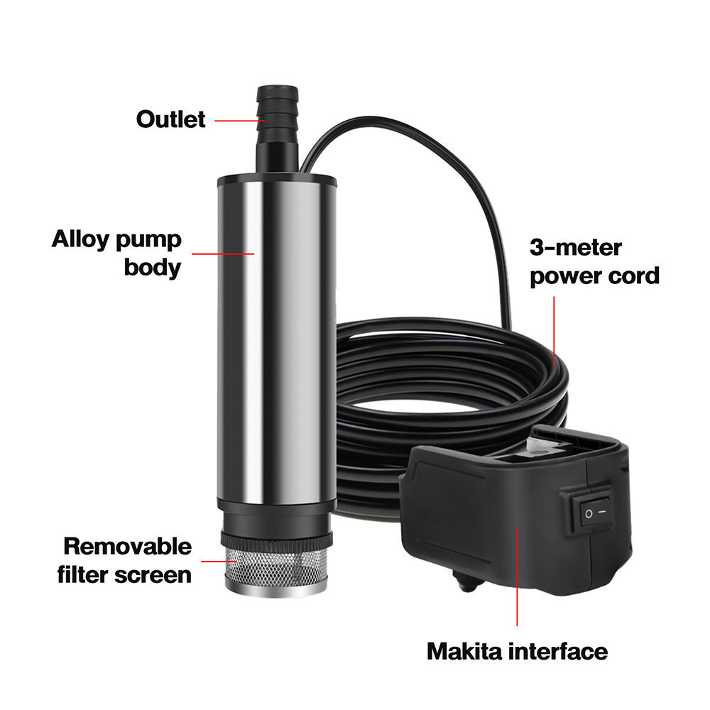 50mm Cordless Lithium Battery Electric Water Pump For 21V Batteries For ...