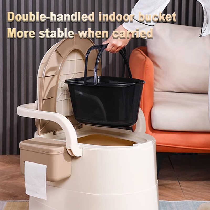 𝐆𝐫𝐞𝐞𝐧 𝐋𝐞𝐚𝐟 Portable Toilet Elderly Pregnant Women With Armrests Bowl ...