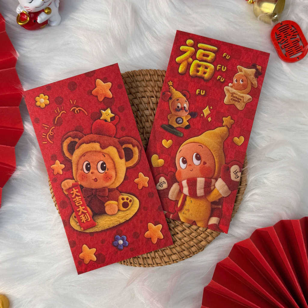 Horse Year Star Angpao 2026 Cartoon Red Envelopes Happy New Year Lucky ...