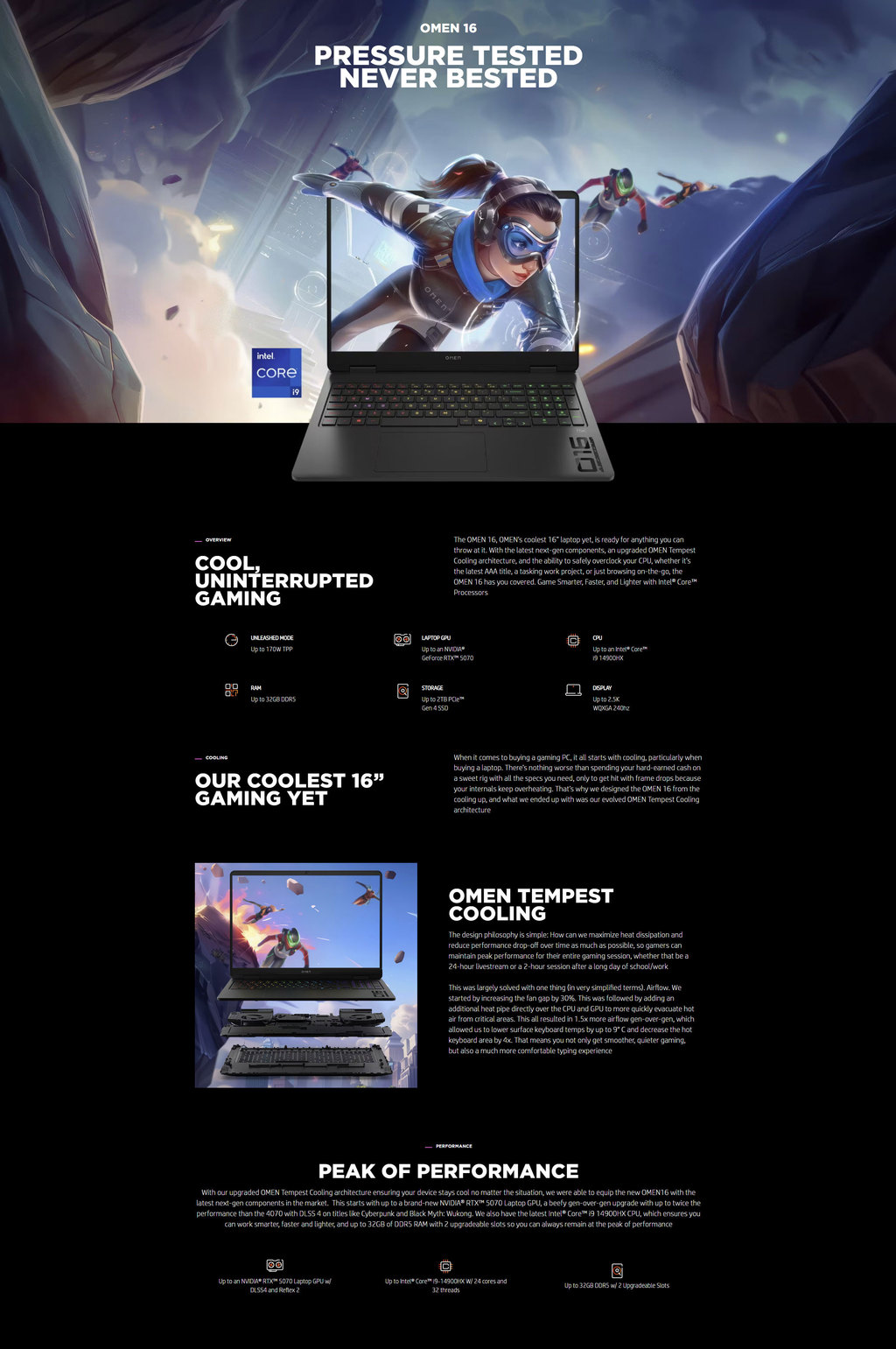 HP Omen Gaming 16-AM0231TX (Intel Core i9-14900HX /16GB-32GB RAM/512GB ...
