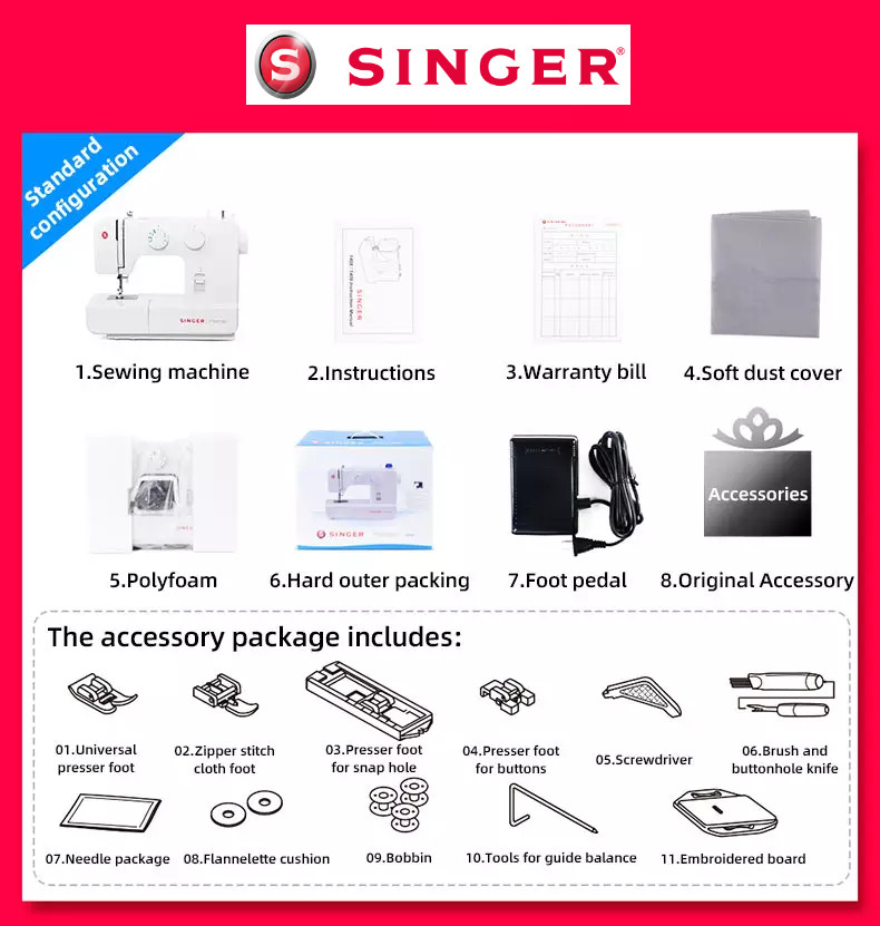 Singer 1409 PROMISE Sewing Machine with Ext Table Free Gift Mesin Jahit ...
