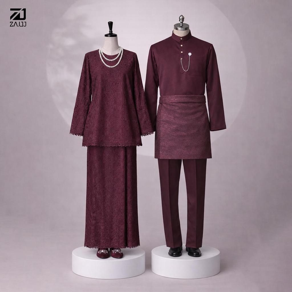 ZOE ARISAH X Zauj Qalif Baju Melayu Cekak Musang Wrinkle Resistant Free ...
