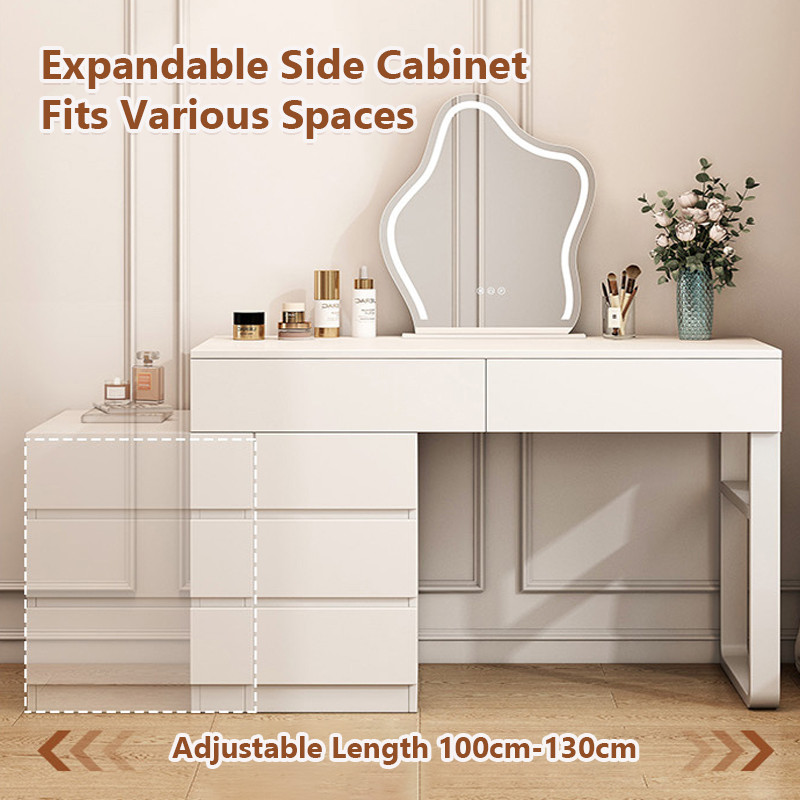 GDeal 130cm/170cm Modern Dressing Table Side Cabinet Without Mirror ...