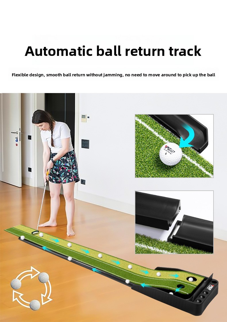 PGM TL041 Indoor Putting Green Mat Set, Mini Golf Practice Trainer for ...